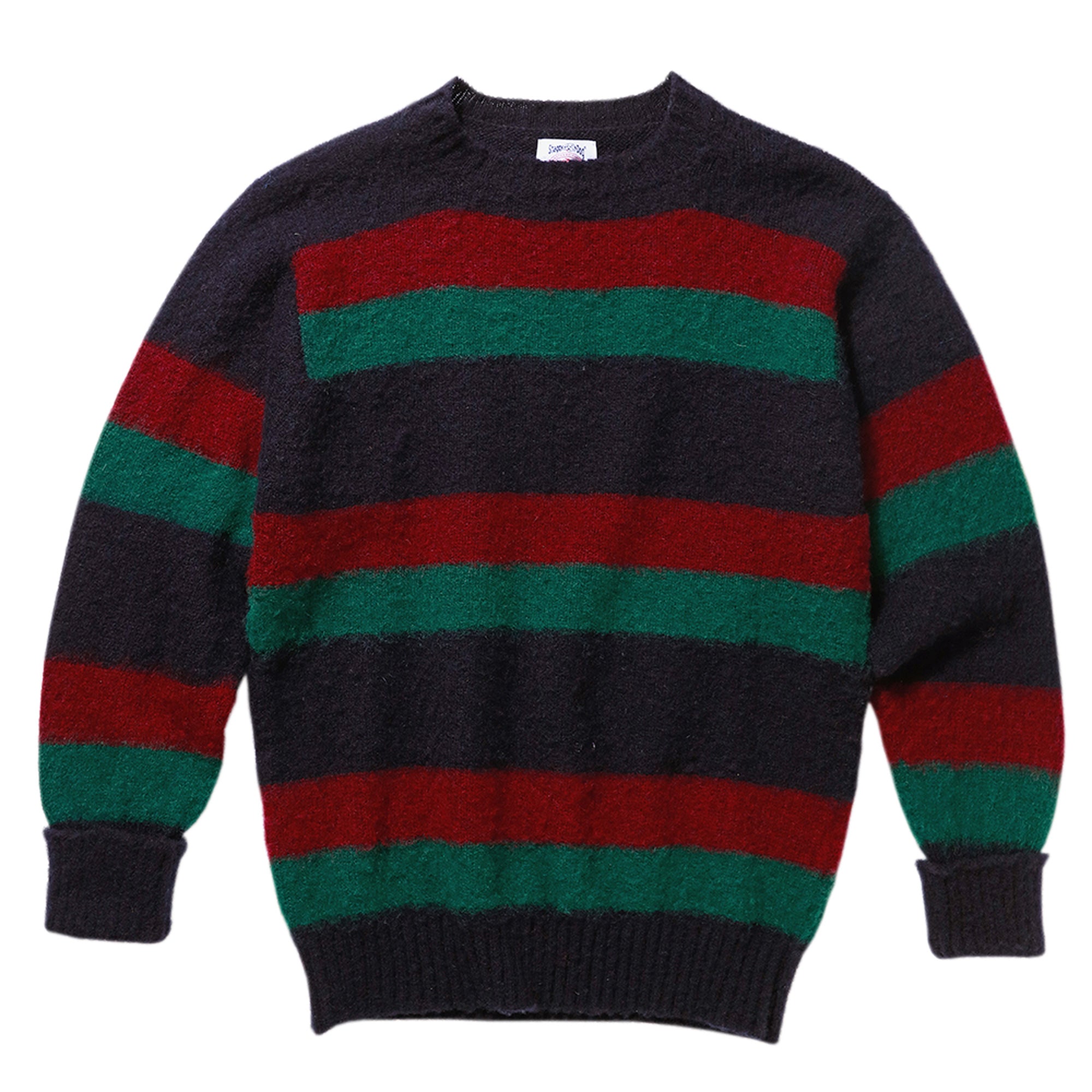 J. Press Shaggy Dog Sweater - Blue/Bordeaux/Green Stripe – Sebago-USA